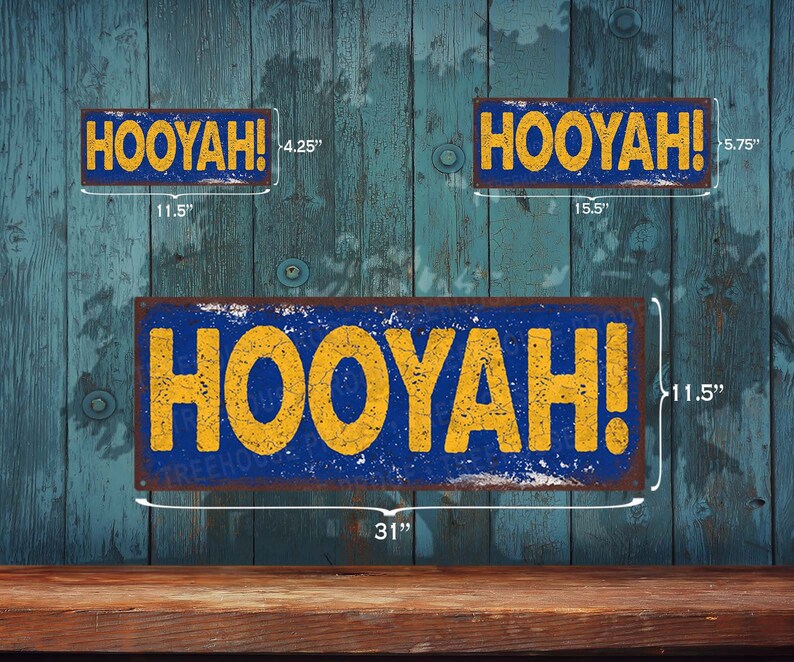 NAVY HOOYAH Metal Sign Battle Cry Rustic Looking Sign - Etsy