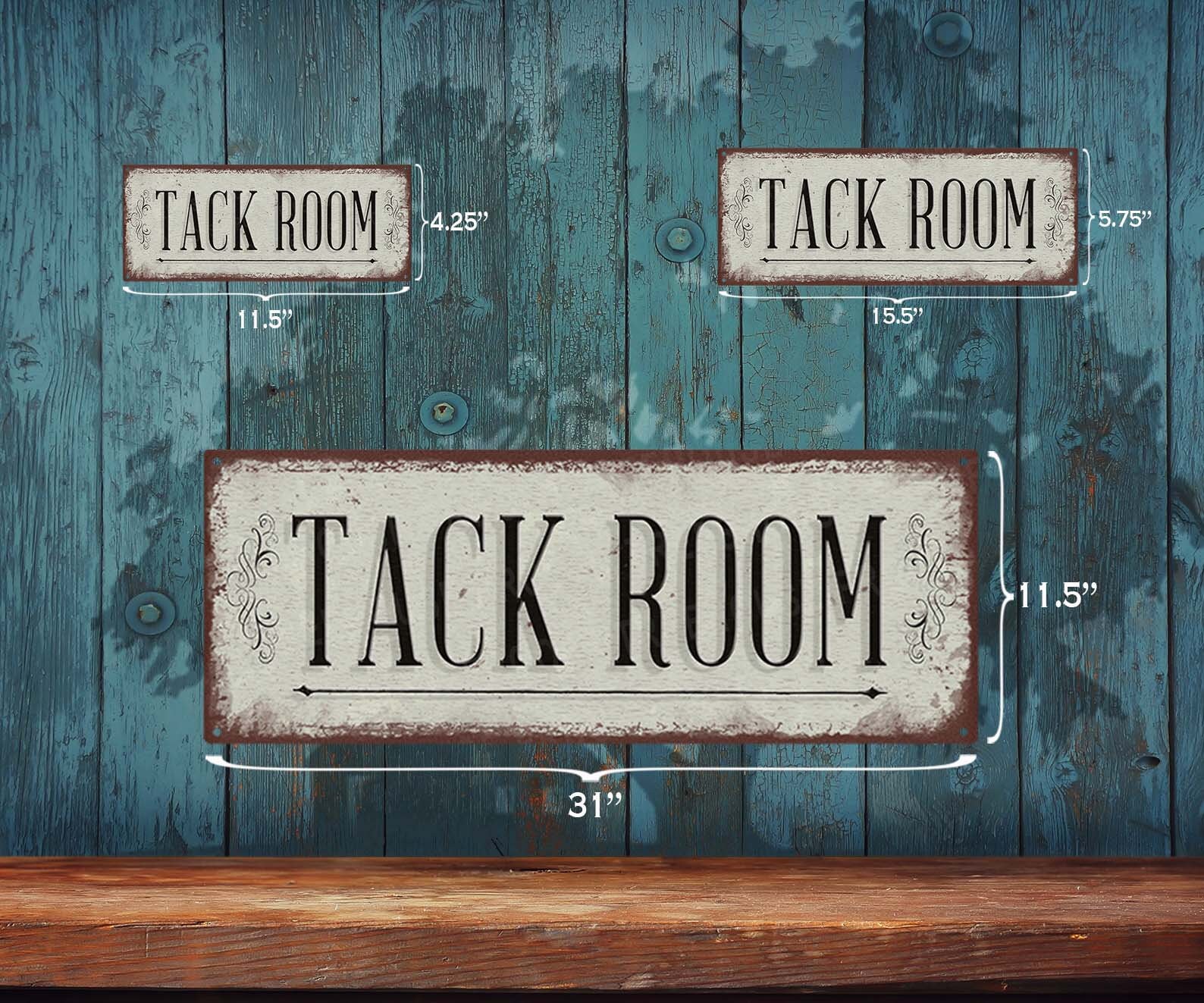 Tack Room Metal Sign Antique White Black Type Rustic - Etsy