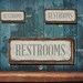 Restrooms Sign Distressed White Rustic Looking Aluminum Street Sign ...