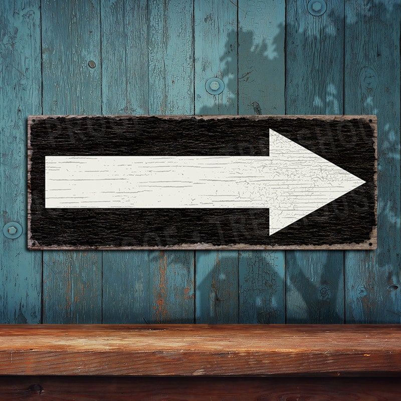 Wooden Arrow Sign - Etsy