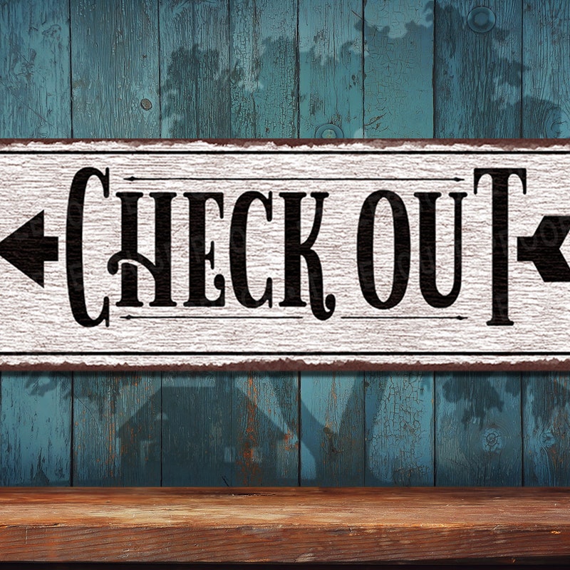Check Out Sign - Etsy