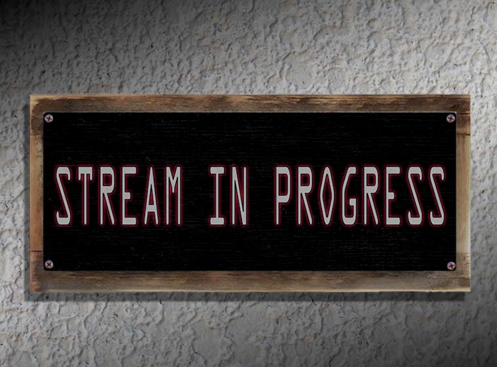Stream in Progress Black Rustic Metal Street Sign Made | Etsy