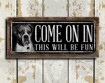Boxer Dog Sign | Etsy