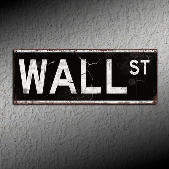 Wall Street Rustic Looking Aluminum Sign Customizable - Etsy