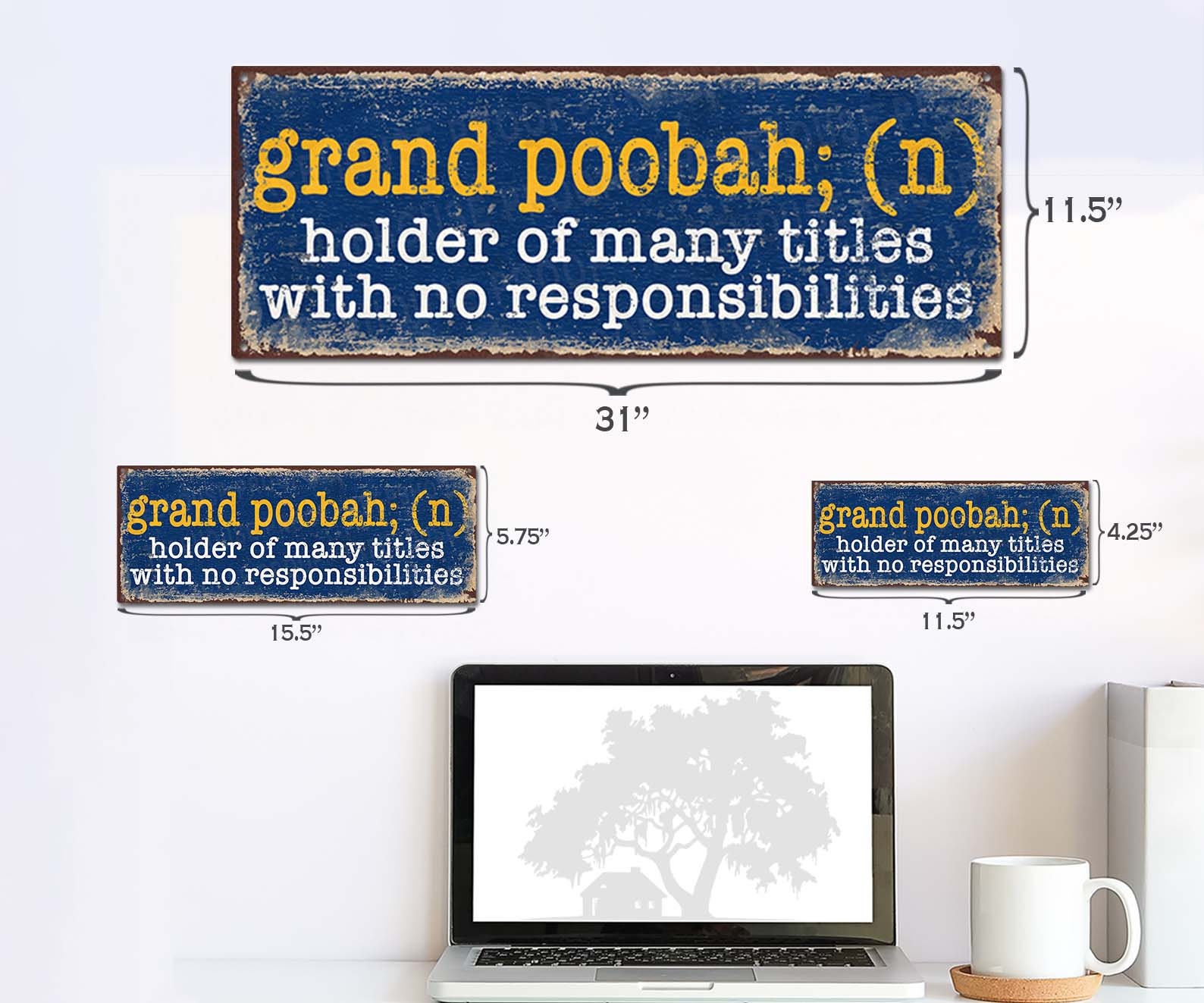 Grand Poobah Rustic Looking Aluminum Sign Customizable - Etsy