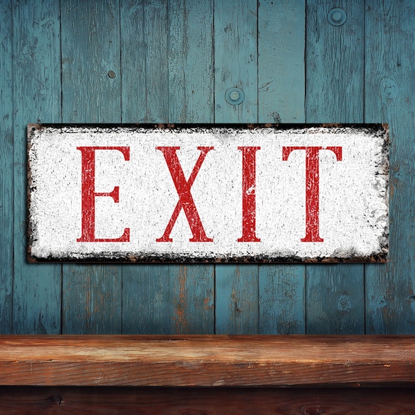 Antique Exit Sign - Etsy
