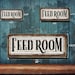 Feed Room Metal Sign Distressed White Rustic Looking - Etsy