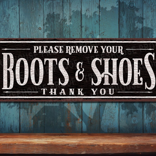 Remove Shoes Sign - Etsy