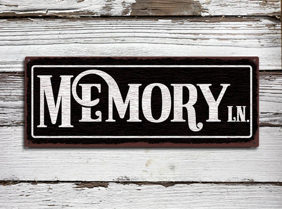 Memory Lane Rustic Looking Aluminum Sign Color Imprint on - Etsy