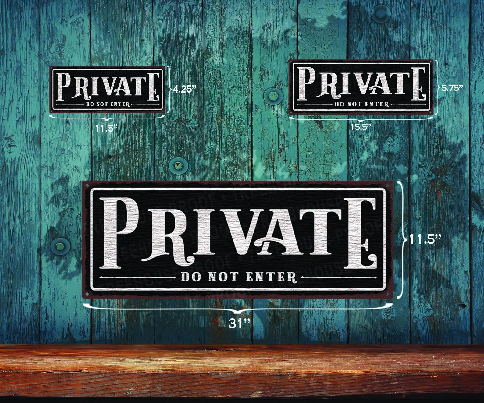 Private Do Not Enter Sign Black Rustic Looking Aluminum Sign - Etsy