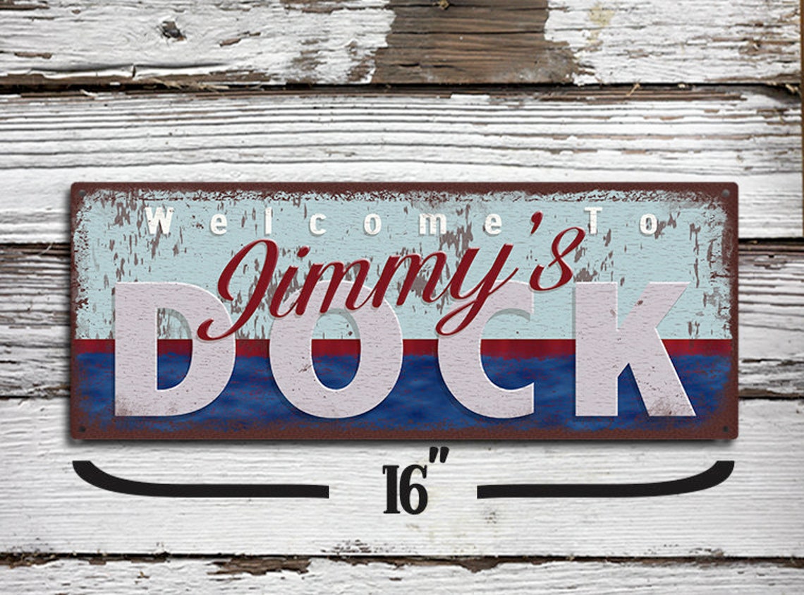 Custom Dock Sign Personalized Metal Dock Sign Contact Me - Etsy