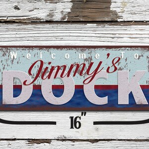 Custom Dock Sign Personalized Metal Dock Sign | Etsy