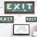 Exit Green Metal Sign Arrow Pointing Right • Rustic Looking ...