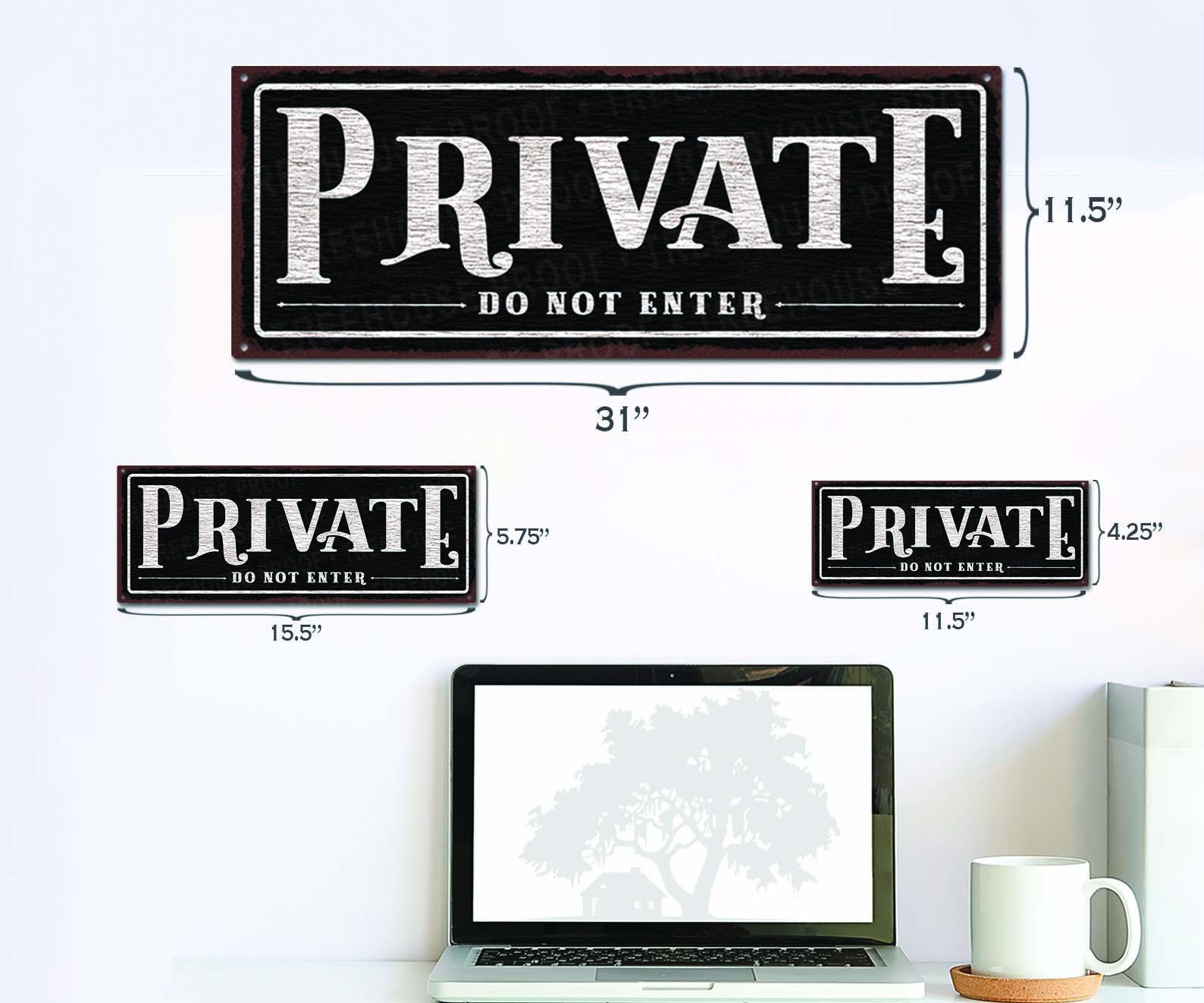 Private Do Not Enter Sign Black Rustic Looking Aluminum Sign - Etsy