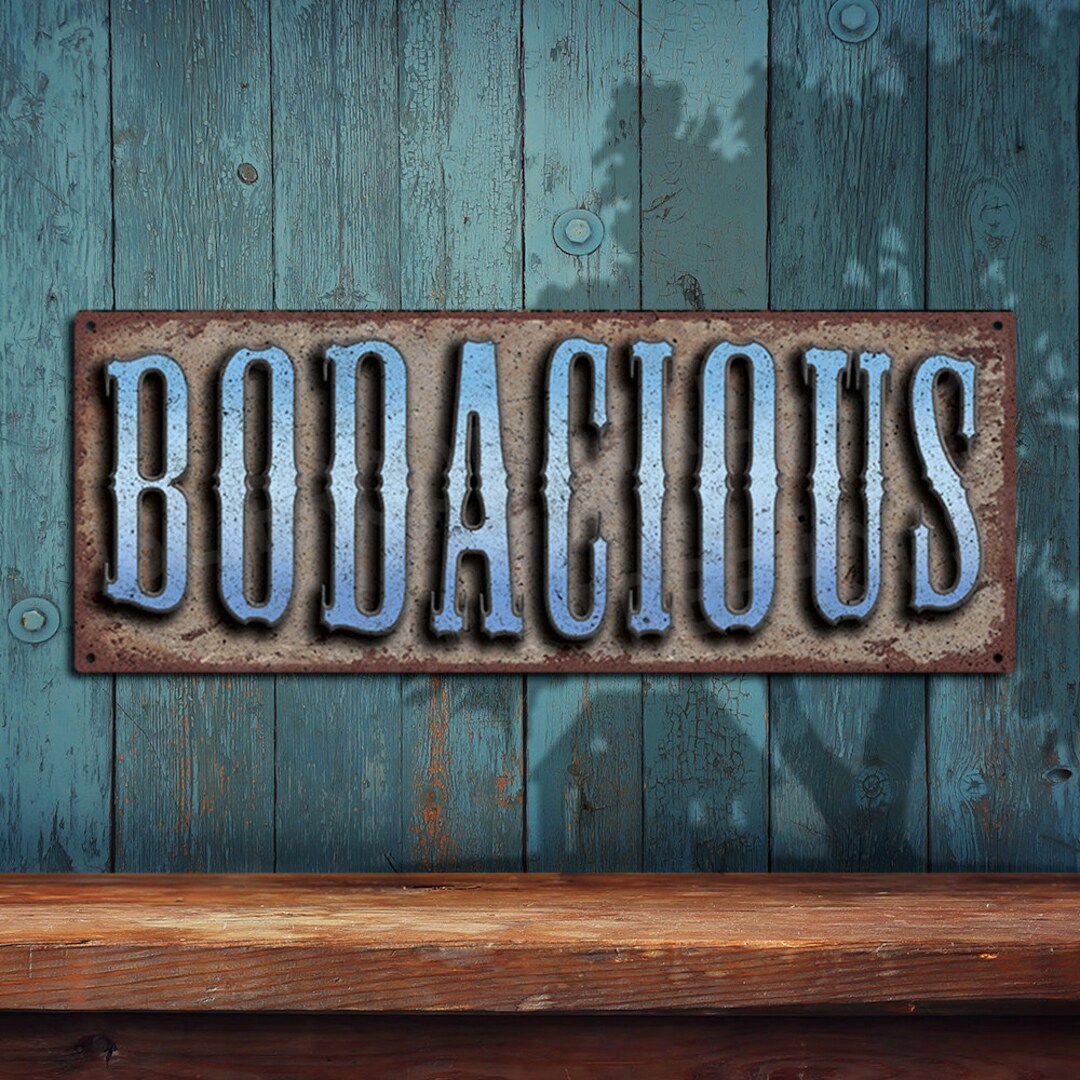 Bodacious Metal Sign - Rustic Looking - Color Imprint on Rustproof ...