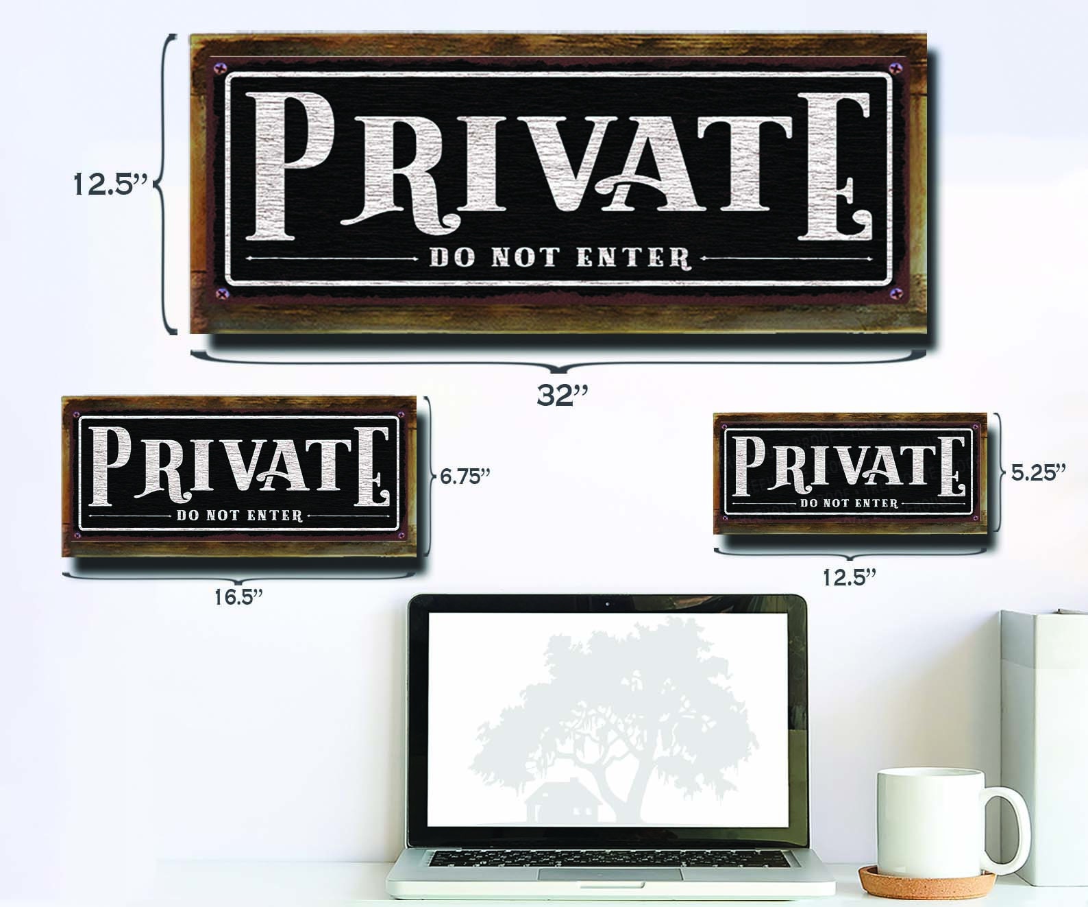 Private Do Not Enter Sign Black Rustic Looking Aluminum Sign - Etsy