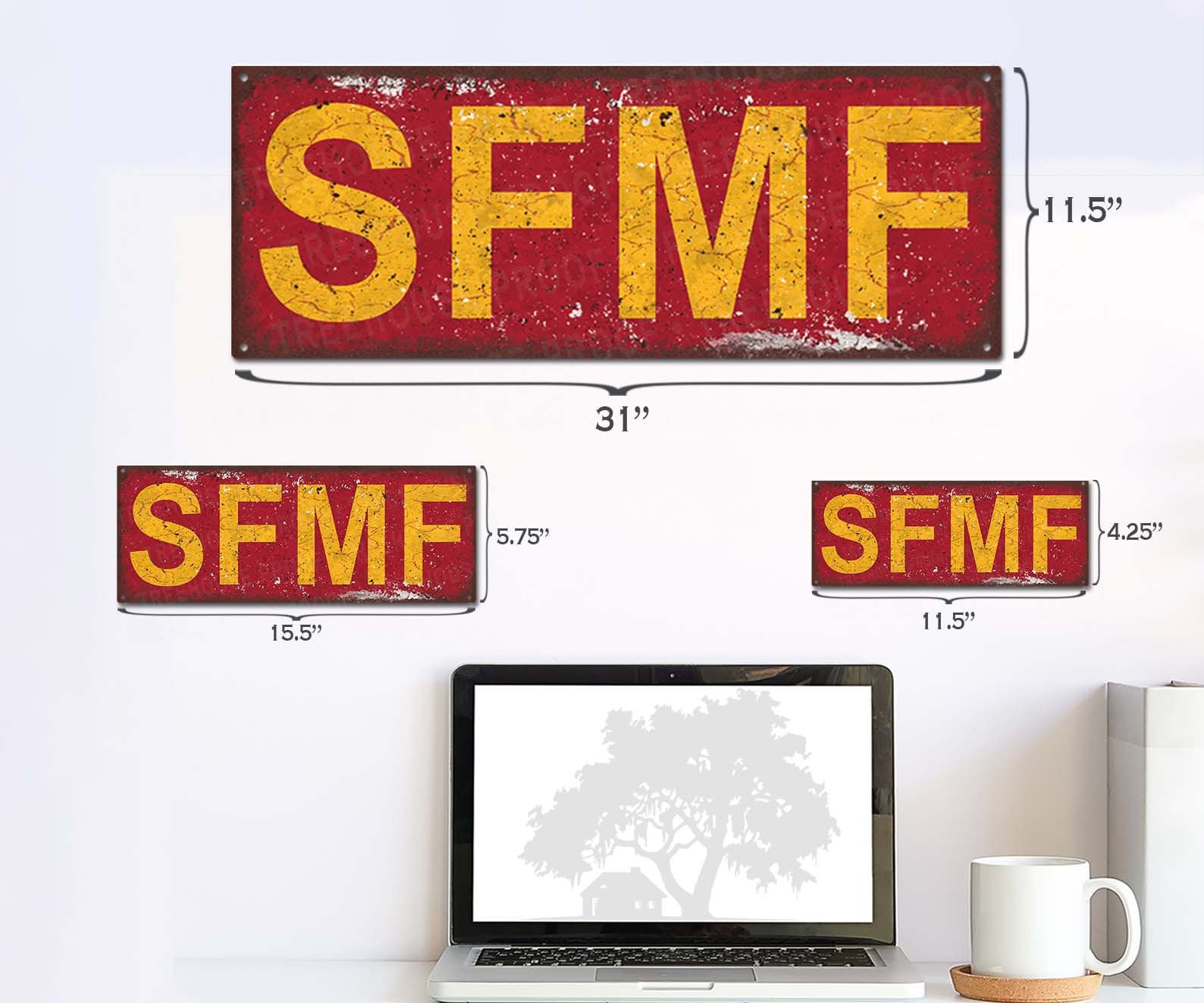 SFMF Metal Sign Rustic Looking Aluminum Sign semper Fi - Etsy