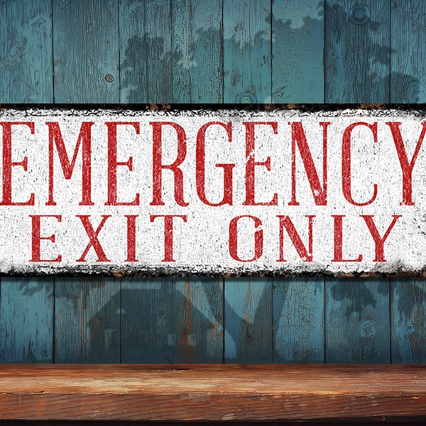 Red Exit Sign - Etsy