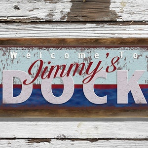 Custom Dock Sign, Personalized Metal Dock Sign Contact Me Before ...