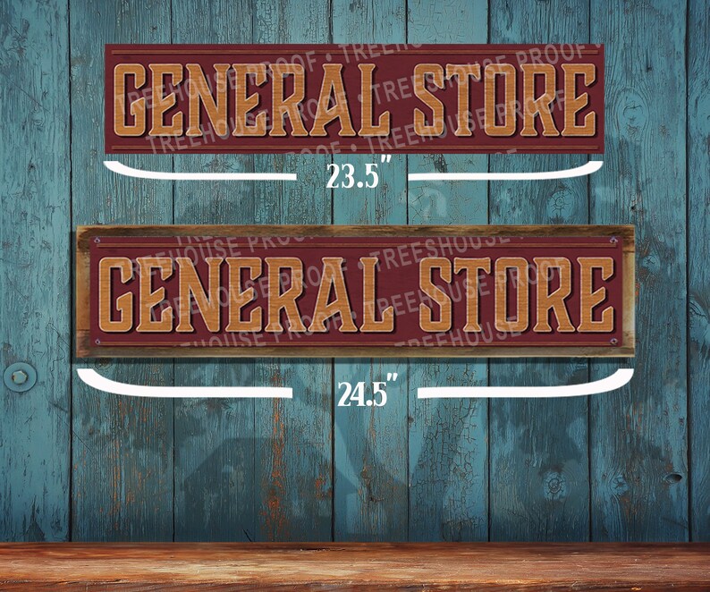 General Store Rustic Looking Metal Sign Color Imprint on - Etsy