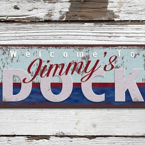 Custom Dock Sign Personalized Metal Dock Sign | Etsy