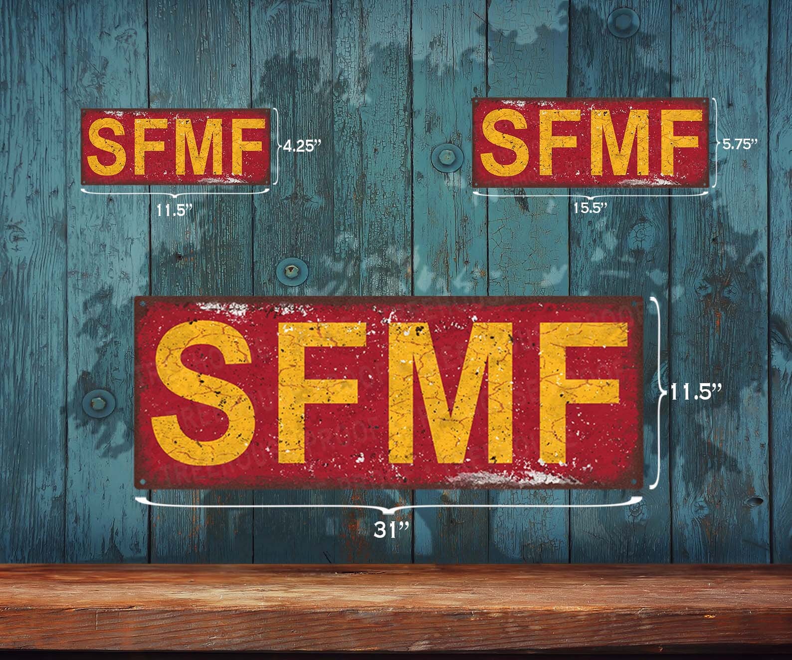 SFMF Metal Sign Rustic Looking Aluminum Sign semper Fi - Etsy
