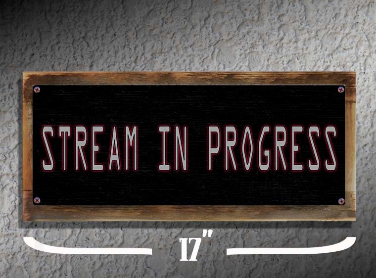 Stream in Progress Black Rustic Metal Street Sign Made | Etsy