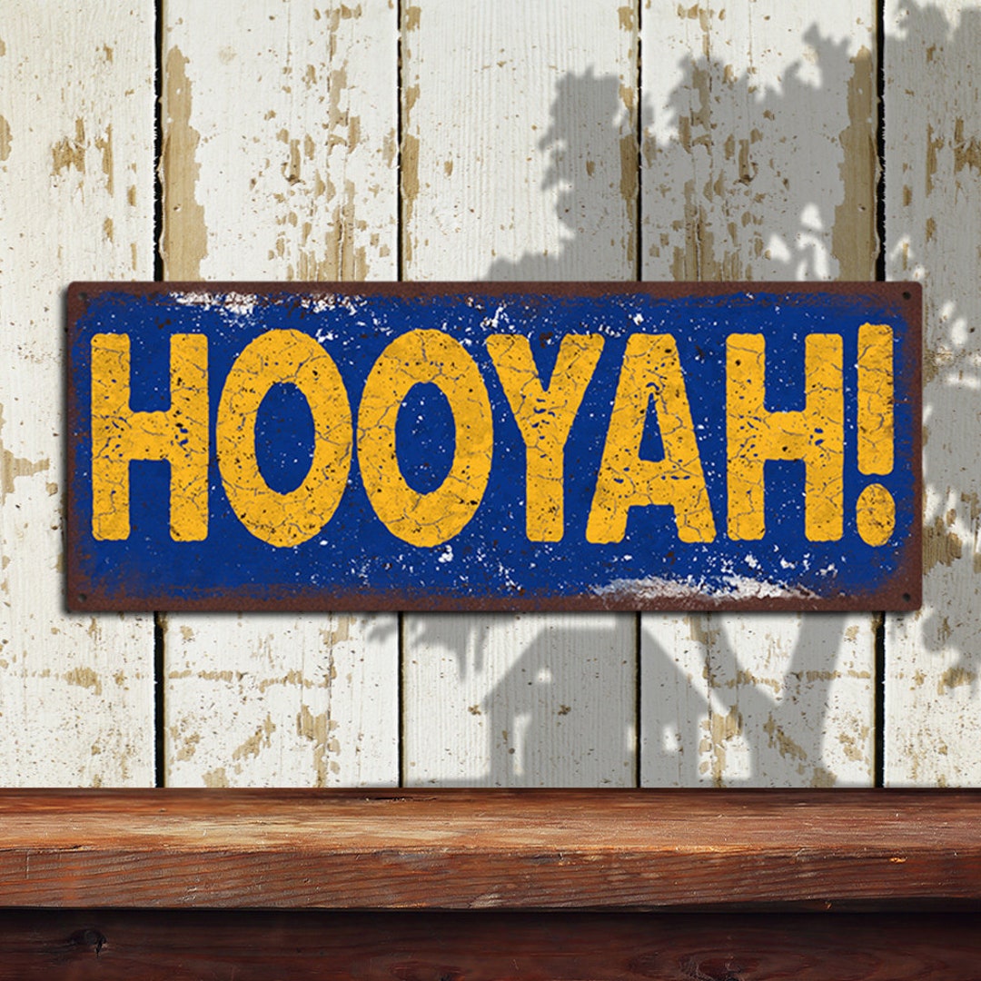 NAVY HOOYAH Metal Sign Battle Cry Rustic Looking Sign - Etsy