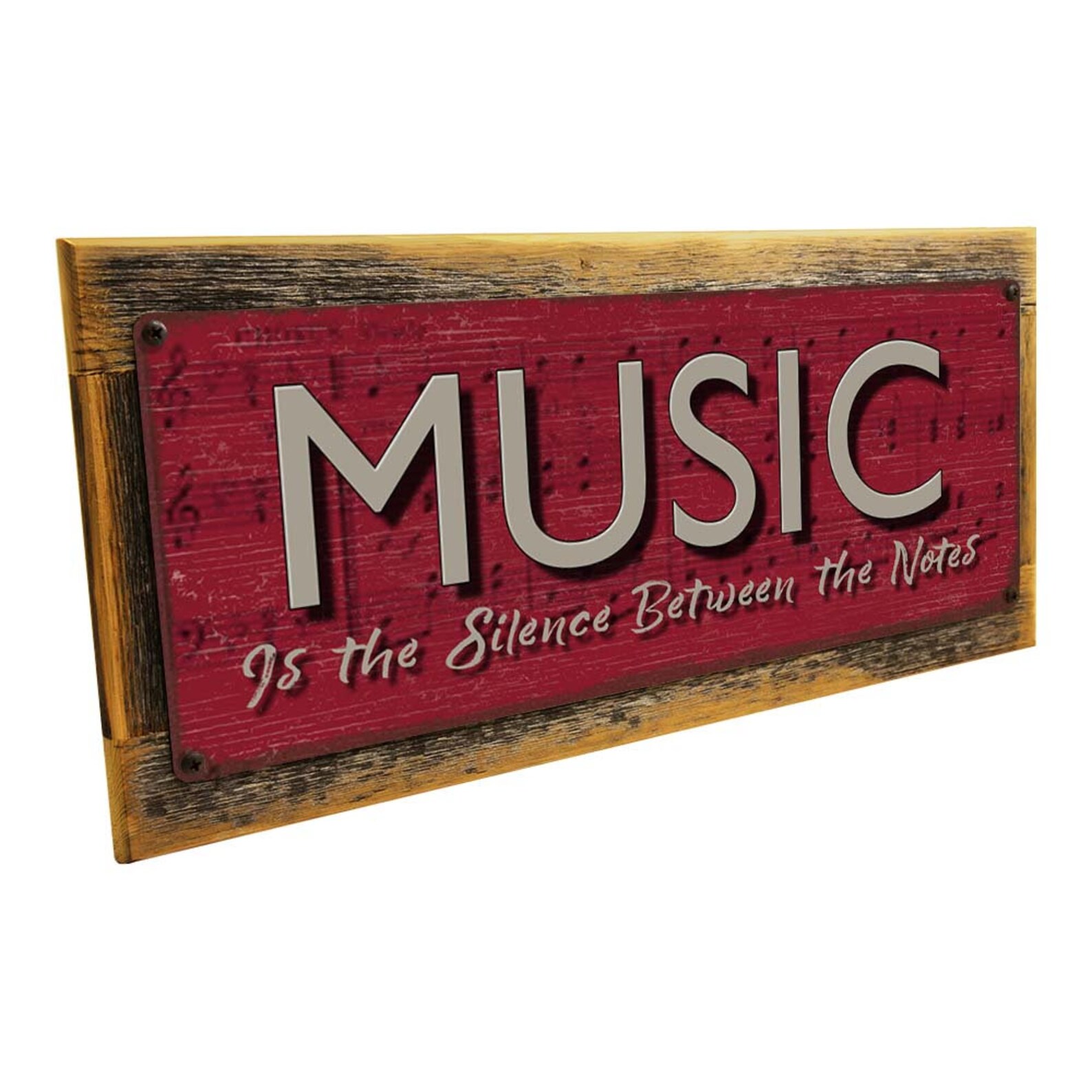 Music Rustic Metal Street Sign Full Color Imprint on High | Etsy