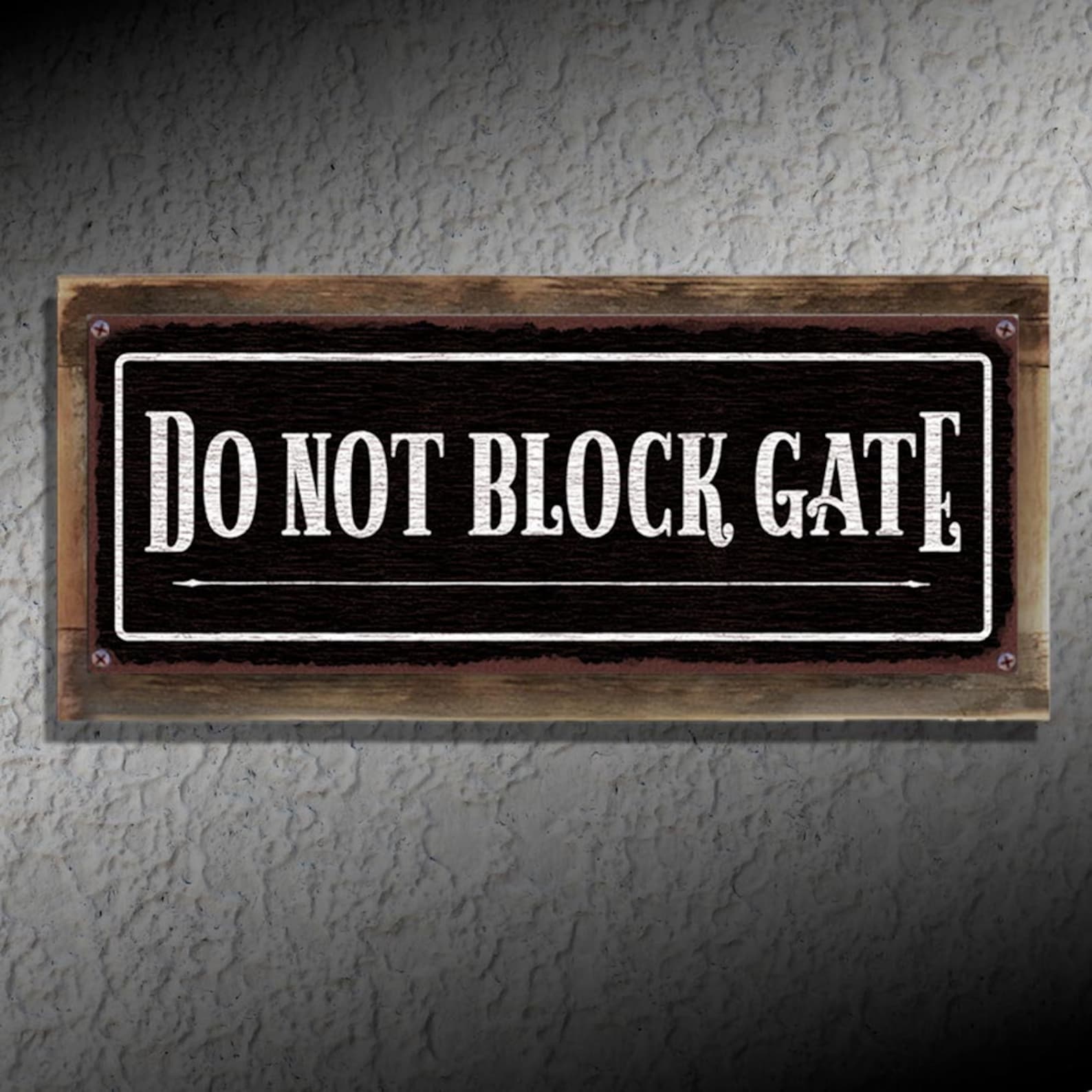 Do Not Block Gate Metal Sign Black Rustic Looking Aluminum - Etsy