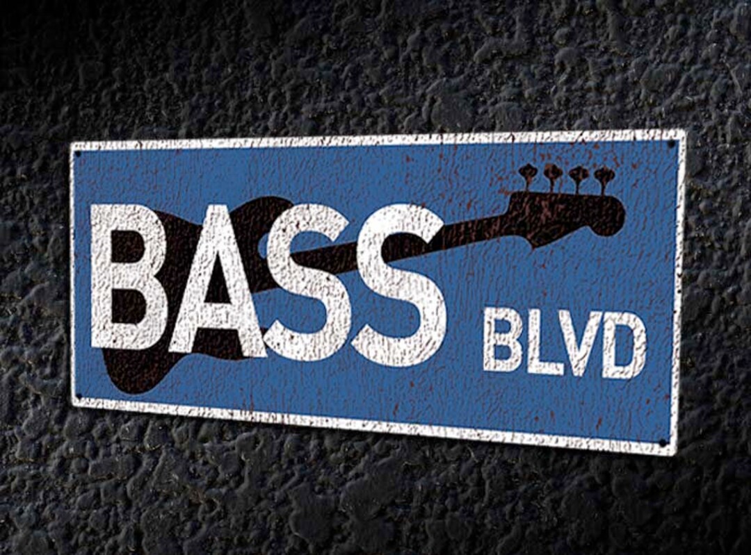 Bass Blvd - Rustic Looking Aluminum Sign - Customizable - Color Imprint ...