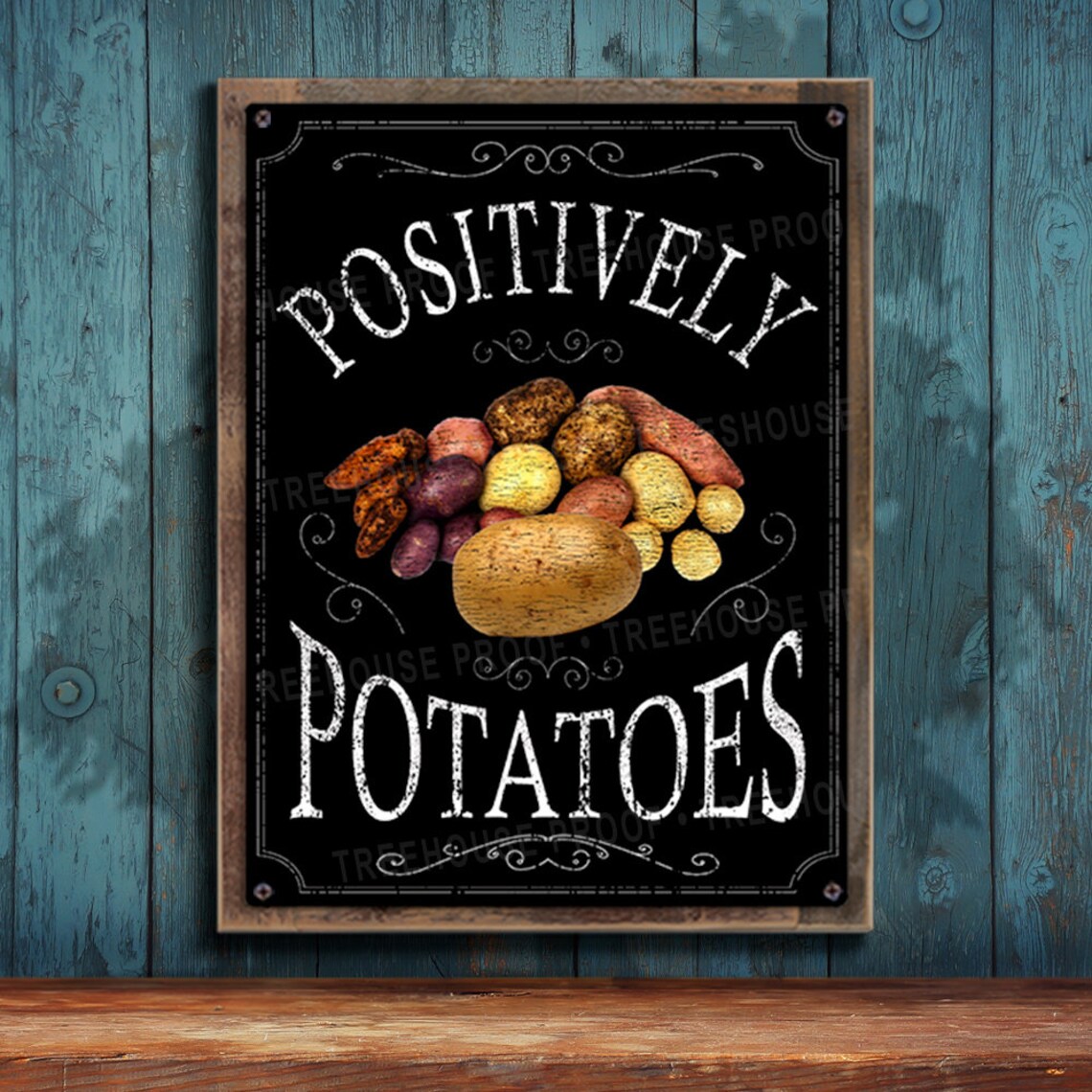 Positively Potatoes Metal Sign for Kitchen or Garden Rustic - Etsy