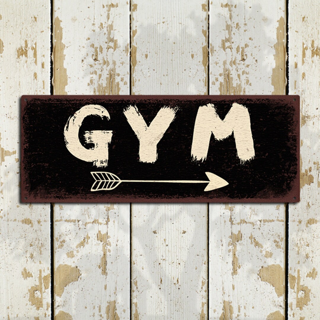 Gym This Way Arrow With Arrow Pointing Right • Black Rustic Looking ...