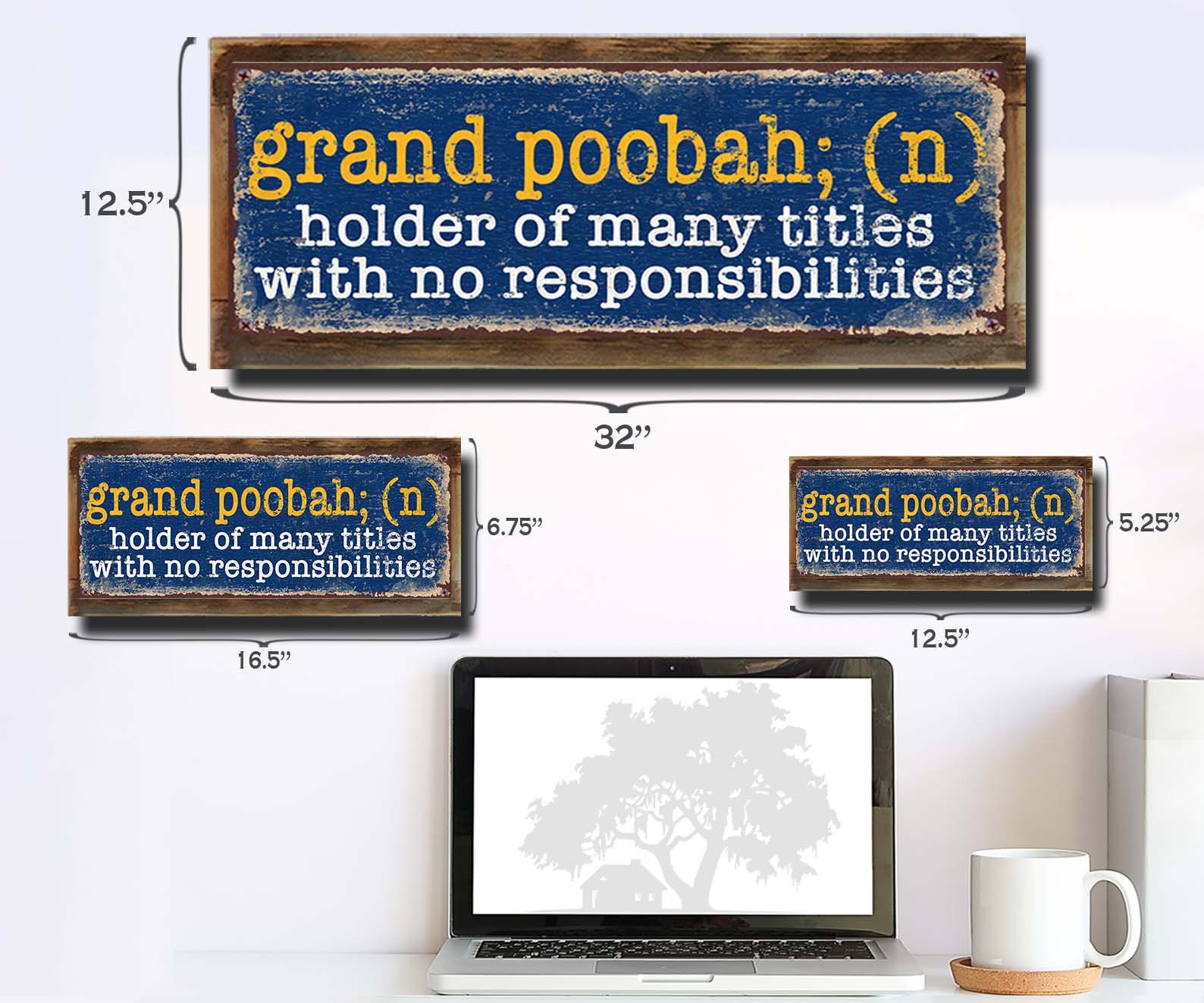 Grand Poobah Rustic Looking Aluminum Sign Customizable - Etsy