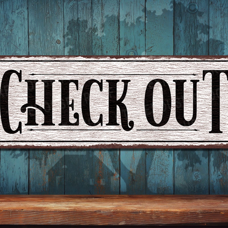 Check Out Sign - Etsy