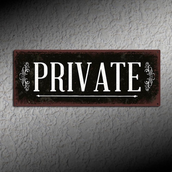Private Sign - Etsy