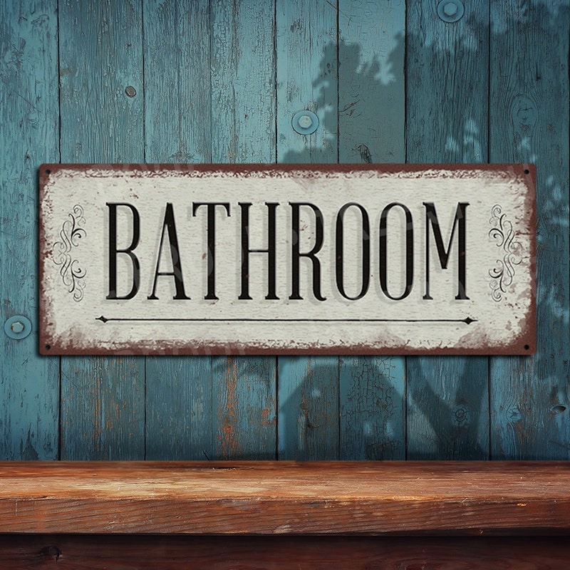 Bathroom Signs - Etsy