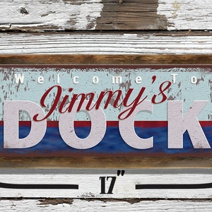 Custom Dock Sign Personalized Metal Dock Sign | Etsy