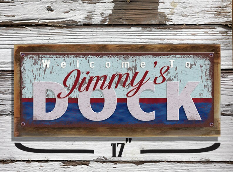 Custom Dock Sign Personalized Metal Dock Sign | Etsy