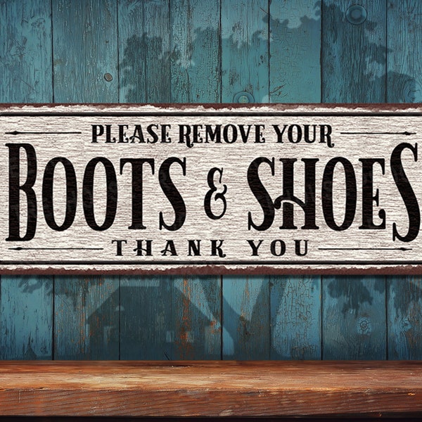 Remove Shoes Sign - Etsy