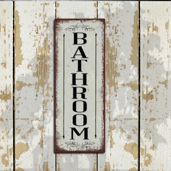 Rustic Bathroom Signs - Etsy