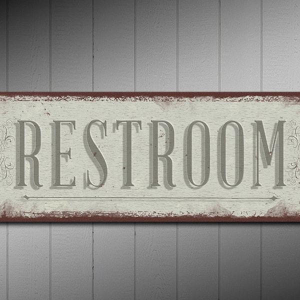 Restroom Sign - Etsy