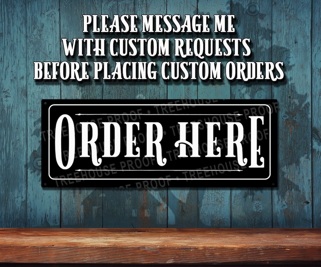 Ordene aquí el letrero Letrero de aluminio negro limpio Impresión de ...