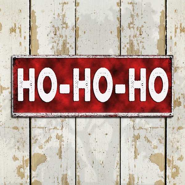Ho Ho Ho Metal Sign - Etsy