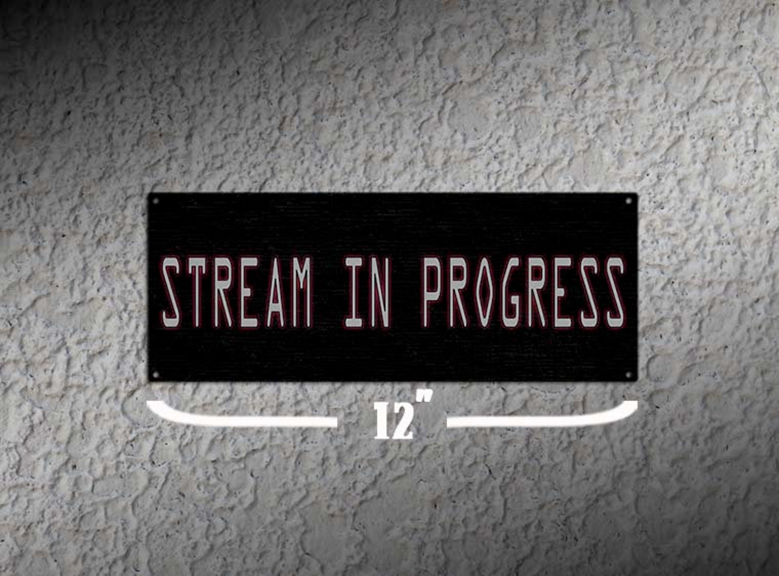 Stream in Progress Black Rustic Metal Street Sign Made | Etsy