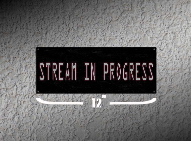 Stream in Progress Black Rustic Metal Street Sign Made | Etsy