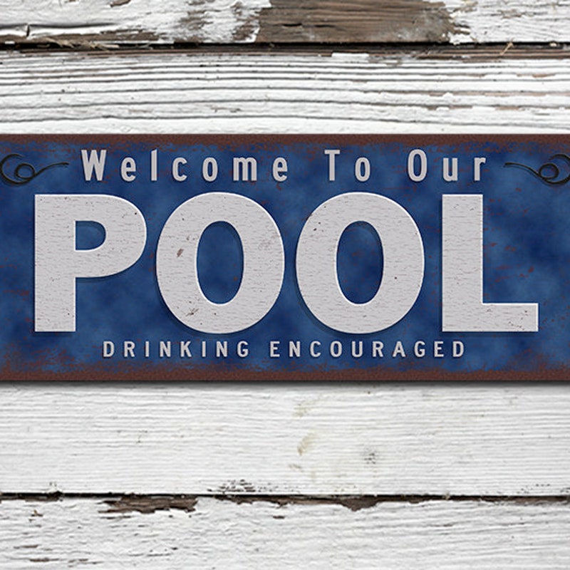 Pool House Sign - Etsy