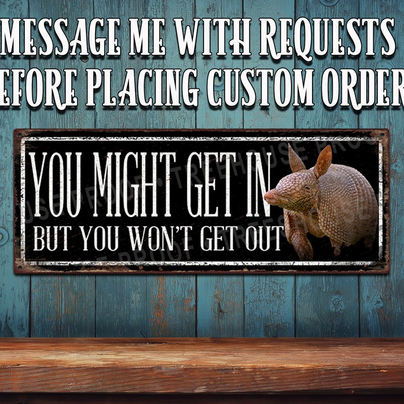 Armadillo Sign - Etsy