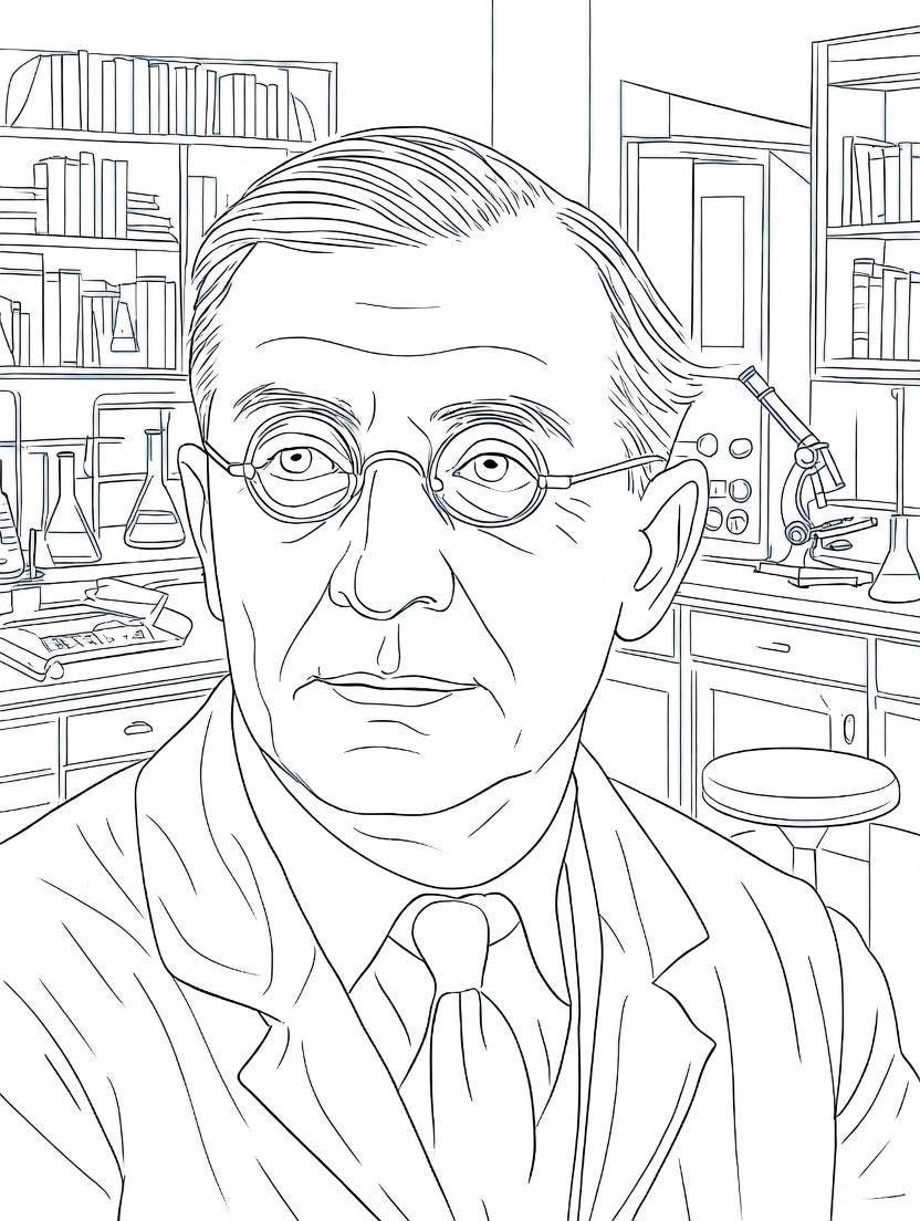 Discovery/medical Invention Coloring Page (sizes Letter & A4 ...