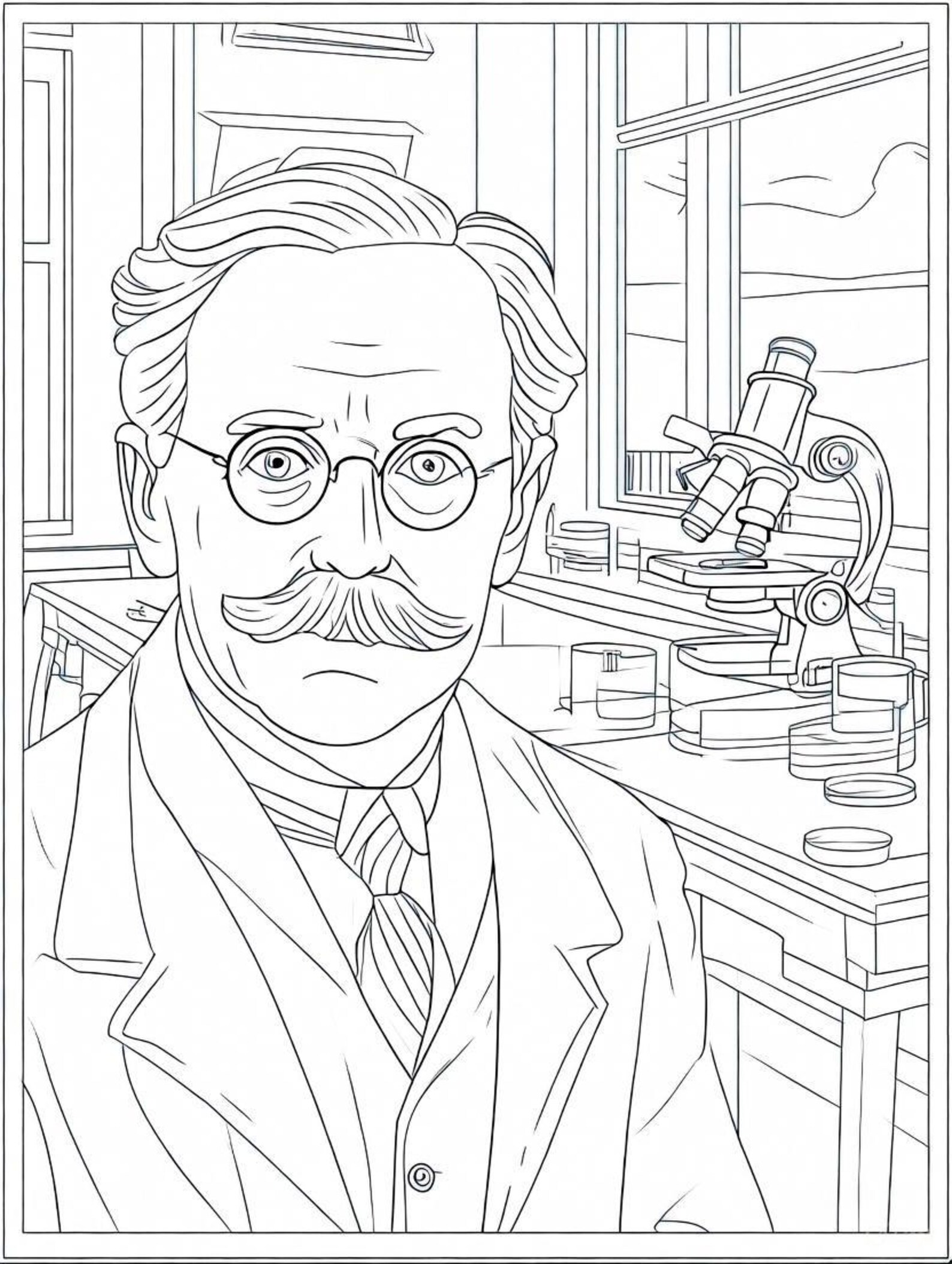 Discovery/medical Invention Coloring Page (sizes Letter & A4 ...